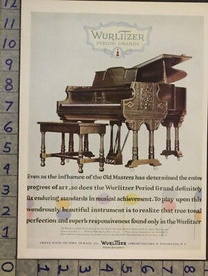1927 WURLITZER PIANO MUSIC INSTRUMENT PERIOD GRAND CRAFTSMAN DEKALB AD ...