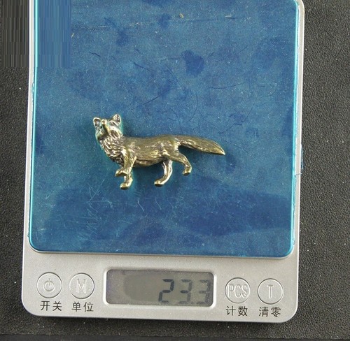 Brass Fox Animal Statue Small Tabletop Figurine Home Decor Gifts | eBay