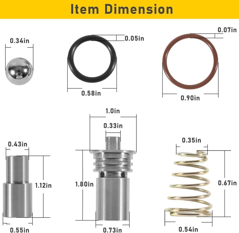 7Pcs STL010 Flow Bypass Valve Kit Fit 2014-Up GM 6L80 6L90 Cadillac ...
