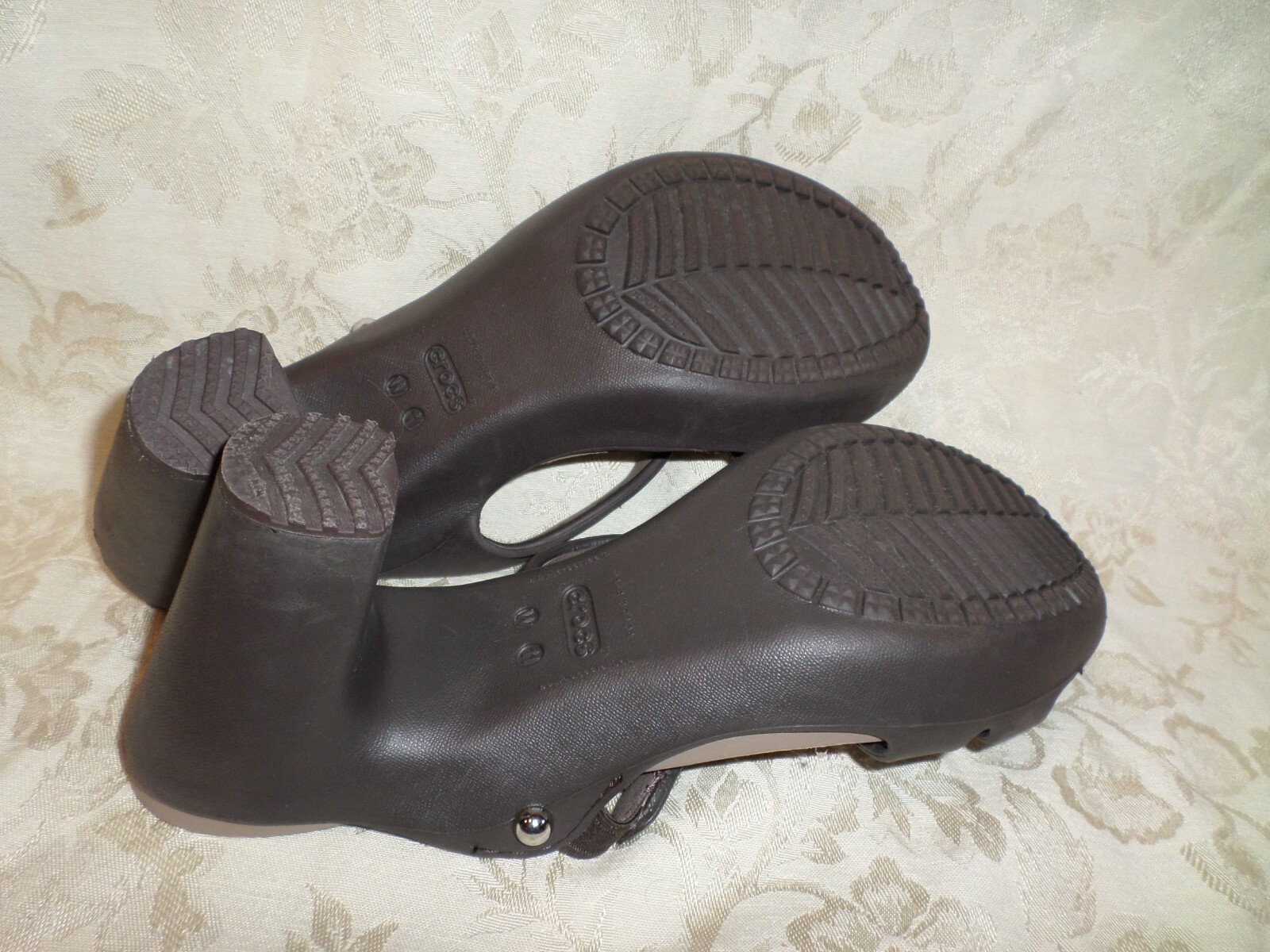 Crocs Cyprus IV Chocolate Brown Beige High Heel Platf… - Gem