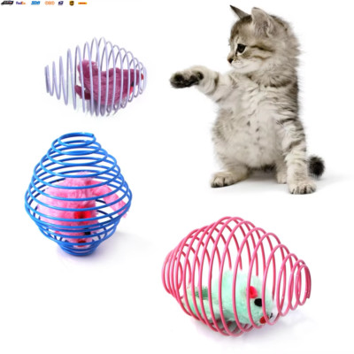 3Pcs Random Color Cat Spring Balls Stretchable Cat Springs Toys ...
