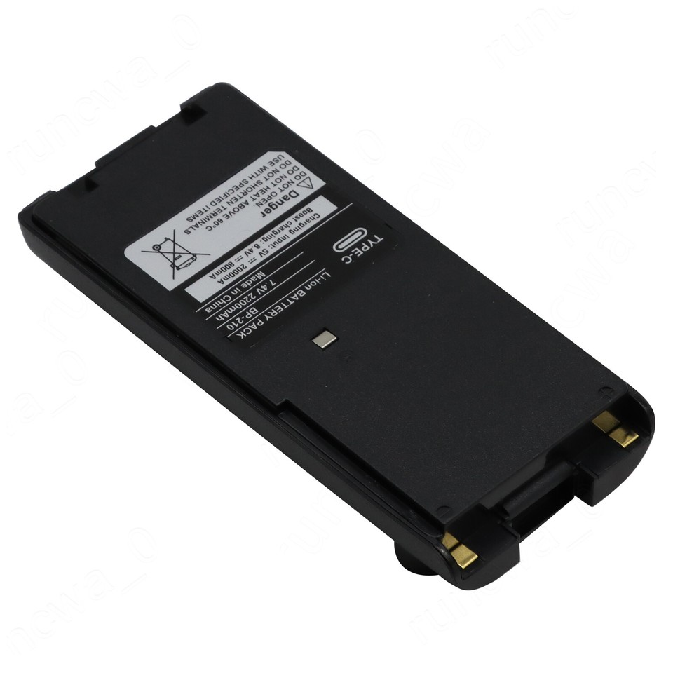 2 Pack BP-210 USB-C Battery For ICOM IC-A6 IC-A24 IC-V8 IC-V82 IC-U82 ...