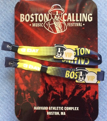 Boston Calling - 2 VIP 3-Day Wristbands | eBay