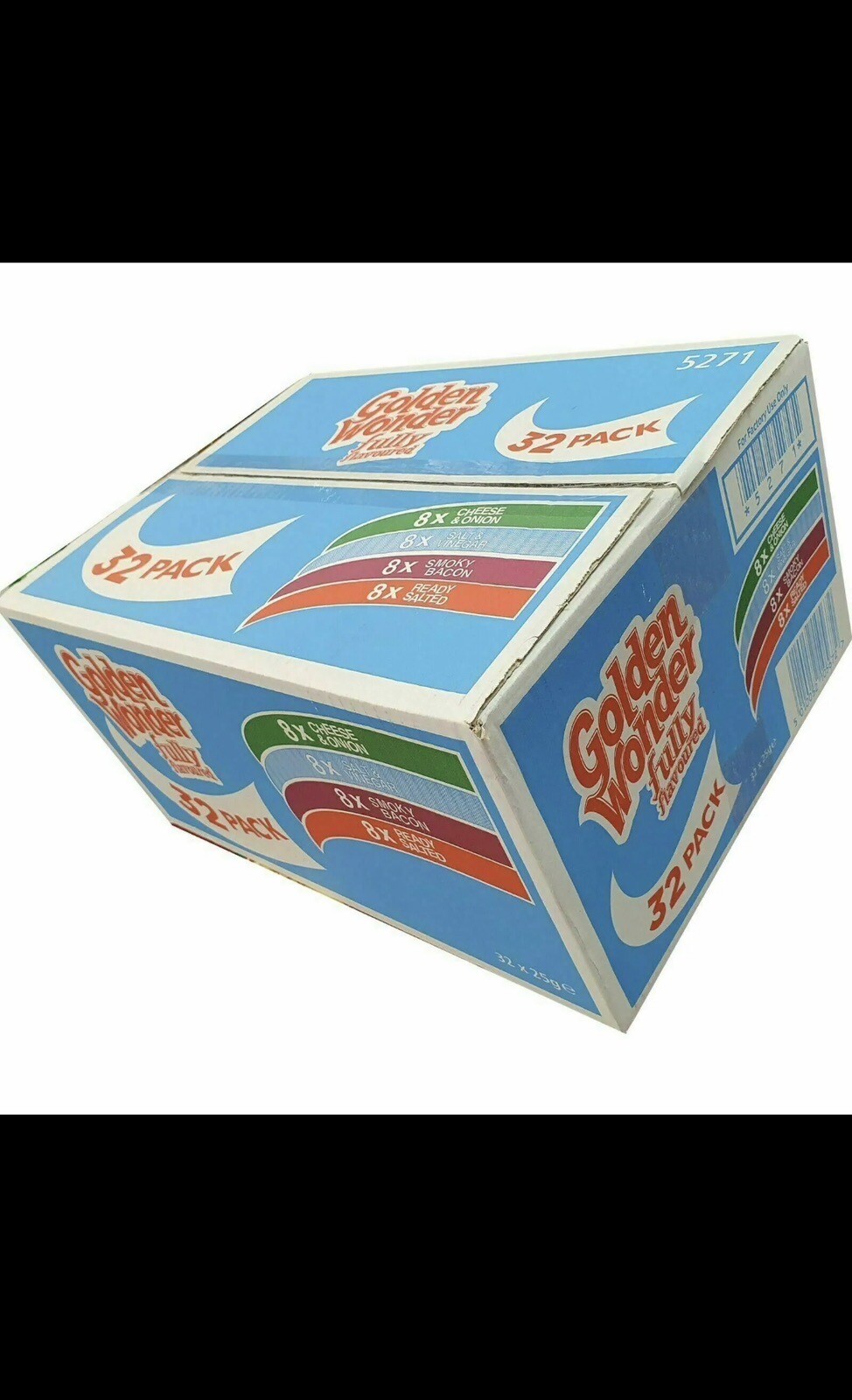 Golden Wonder Crisps Fully Flavoured Mixed Variety Box 25g Bags 32 Pack ...