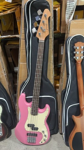 Open box electric 4strings electric PJ bass in pink color rosewood ...