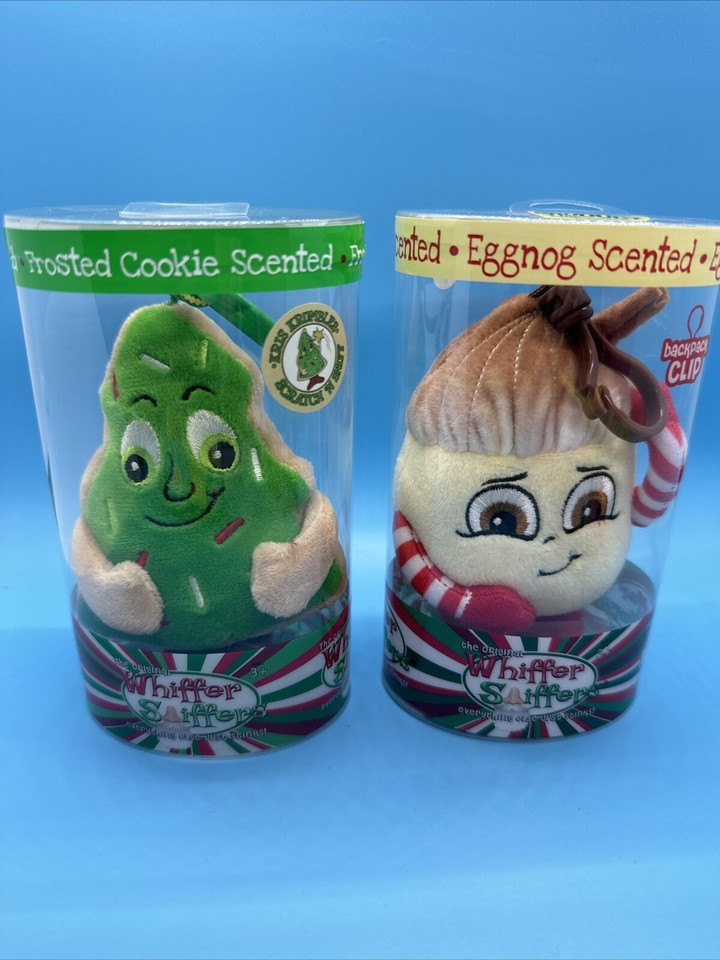 2 Whiffer Sniffers Holiday Christmas Frosted Cookie Tree Egg Nog ...
