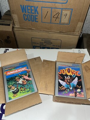 Joust & Jungle Hunt (Atari 5200 ) Lot of 2 Factory Box 6 Sealed Games ...