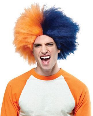 Navy Blue And Orange Sports Wig - Mario Chiodo | eBay