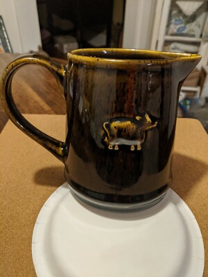 Vintage FORESIDE Pottery brown glazePitcher. | eBay