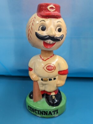 VINTAGE MLB CINCINNATI REDS MR REDLEGS MINI BOBBLEHEAD NODDER BOBBLE ...