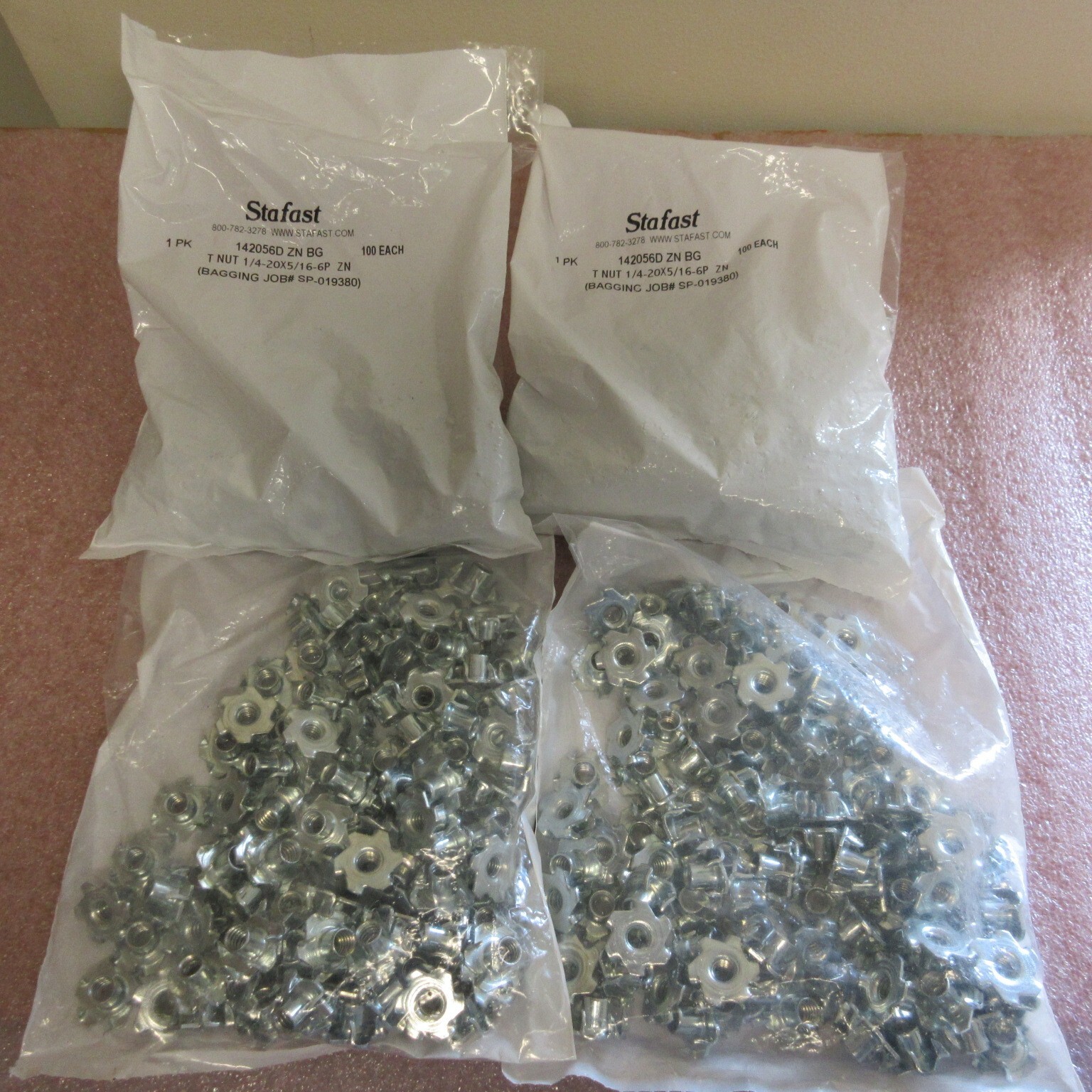 STAFAST 142056D-ZN T-NUTS 1/4-20x5/16-6 PRONG. LOT OF (400) | eBay