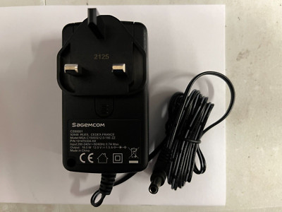 TalkTalk 5364 Sagemcom MSA-C1500IS12.0-18E-ZZ AC/DC Power Adapter 12V 1 ...
