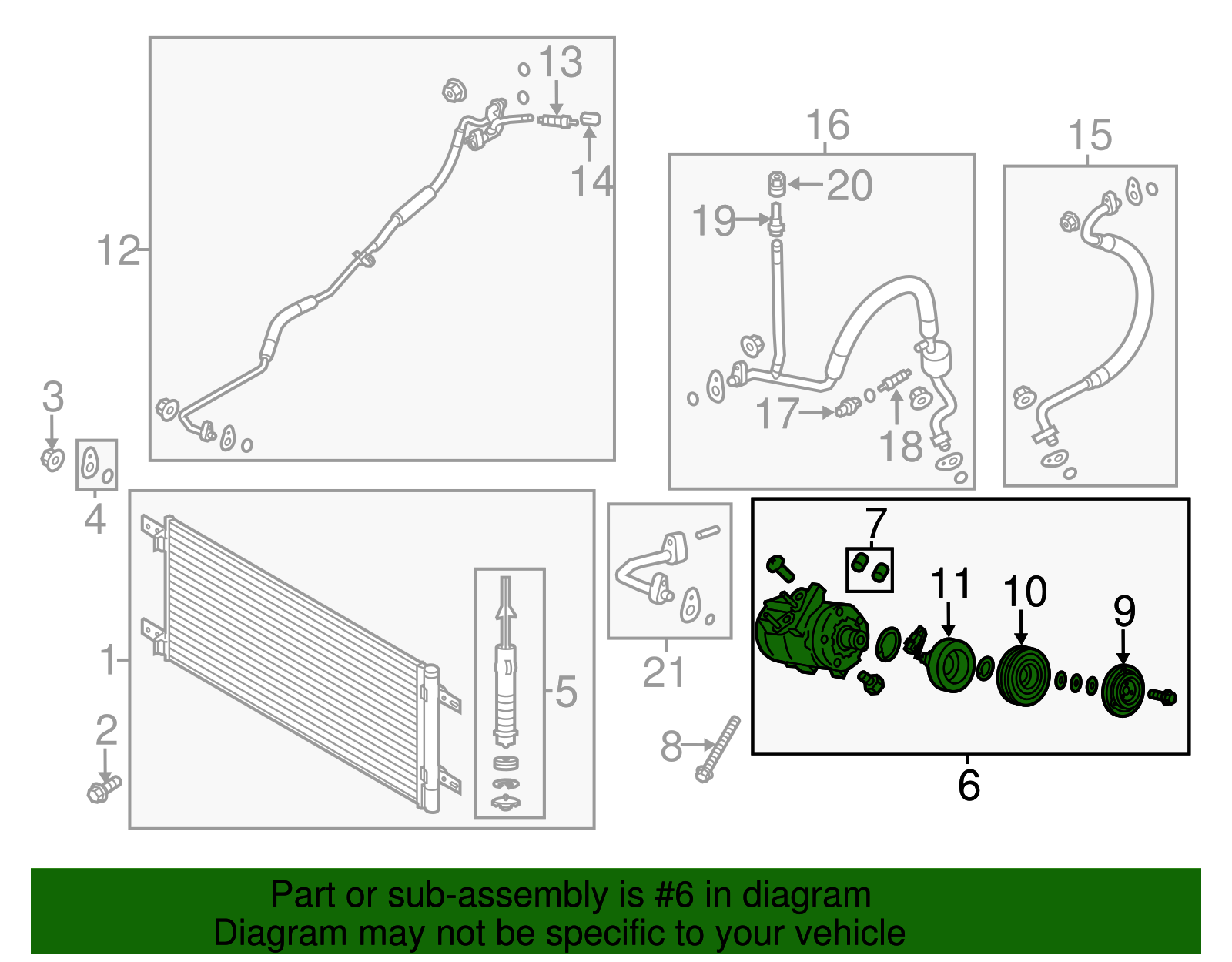 Genuine Ford Compressor ASY BC3Z19703D / Bc3z-19703-d OEM for sale ...