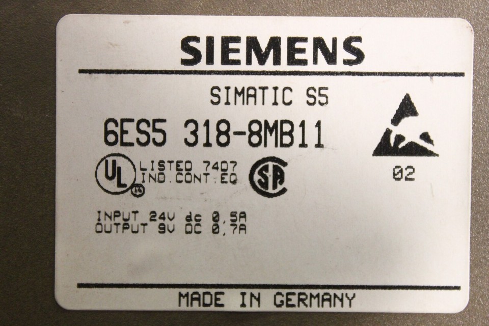 SIEMENS SIMATIC S5 ET200U 6ES5318-8MB11 E:01 Sinec Interface Module ...