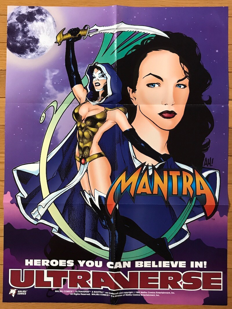 ULTRAVERSE Featuring MANTRA - Promotional Poster - Malibu Comics 1993 ...