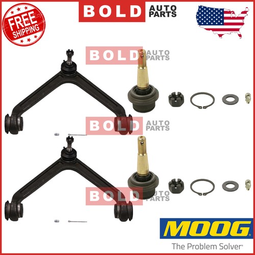 MOOG Set of 2 Front Upper Control Arms & 2 Lower Ball Joints For Dodge ...