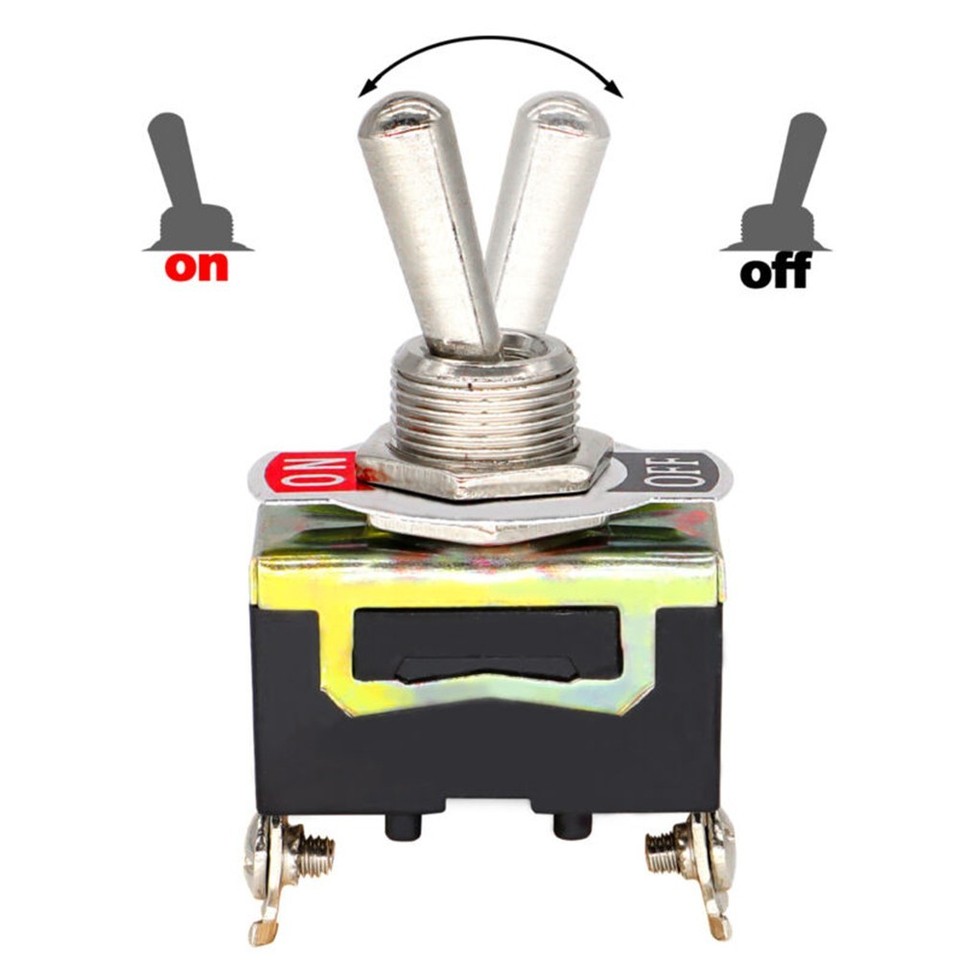 Easy Installation 12 Volt Toggle Switch 5x Pack for Car Marine Control ...