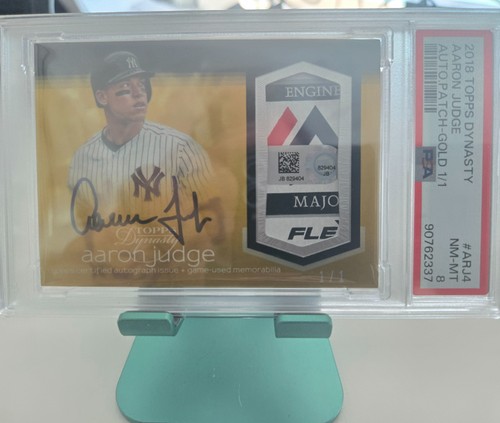 2018 Topps Dynasty Aaron Judge Auto Patch GOLD 1/1 PSA 8 Yankees MVP 🔥 ...