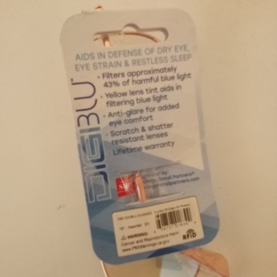 Dig Blu Pugs Pink Metal Frame Blue Light Blocking 100% UV Protection ...