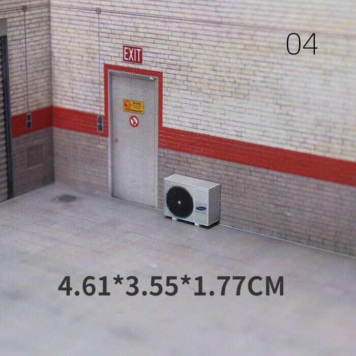 Diorama 1/18 Air Conditioner Outdoor Unit Model Garage Scene Display ...