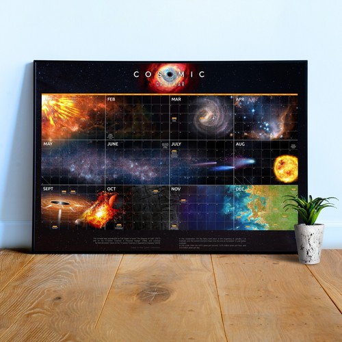 Cosmic Calendar (Carl Sagan style), Universe evolution chart — science ...
