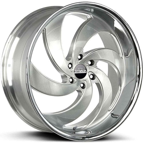 24 inch 24x10 Strada RETRO 6 Brushed Silver wheels rims 5x120 +25 | eBay