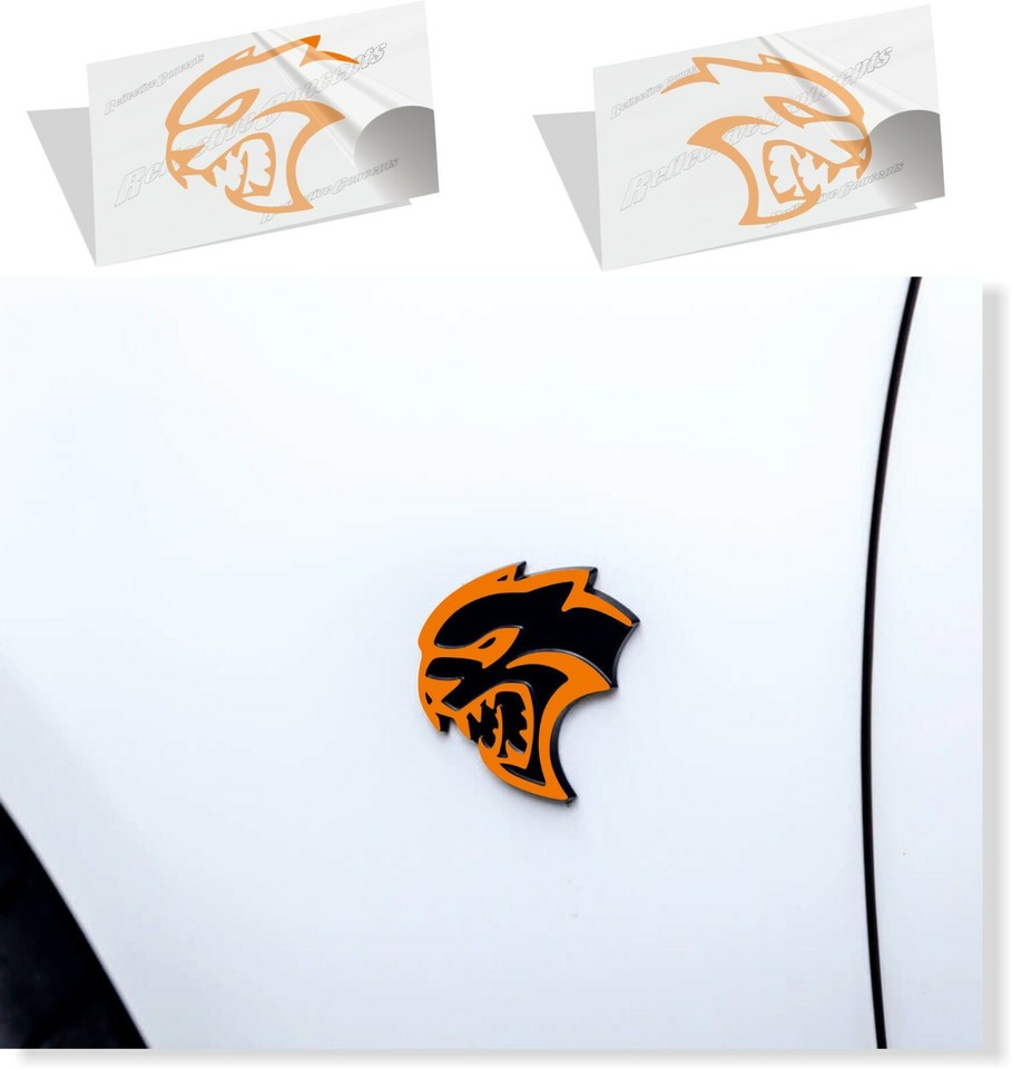 Hellcat Fender Emblem Overlay Decals For Dodge Charger | eBay