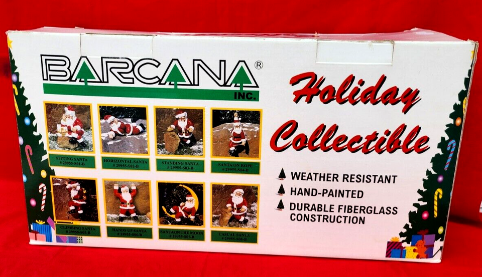 1990s BARCANA Santa Horizontal, Fiberglass, In/Outdoor Christmas ...