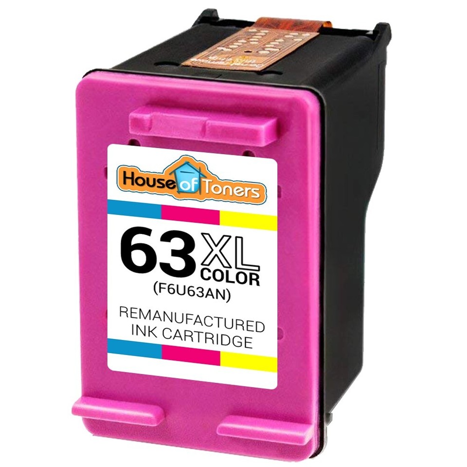 2PK Ink Cartridges Fits HP 63XL Black Color HP Deskjet 1110 1112 2130 ...