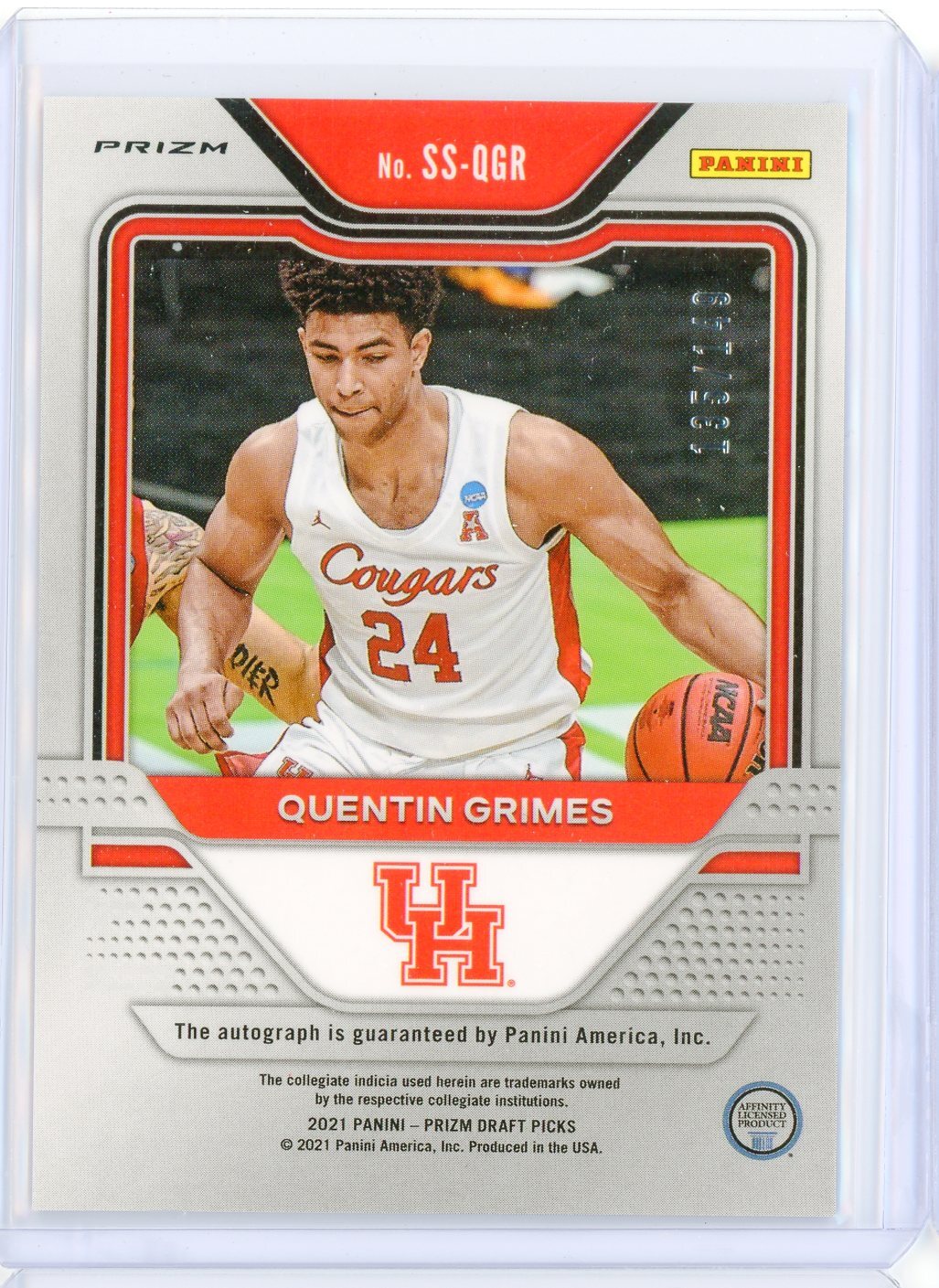 2021-22 Panini Prizm Draft QUENTIN GRIMES BLUE Autograph AUTO RC Rookie ...