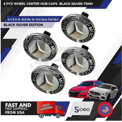 4 PCS MERCEDES BENZ WHEELS CENTER CAPS EMBLEM 75MM - OEM - AMG OEM. | eBay