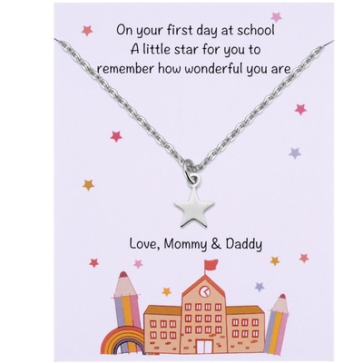 Ralukiia First Day of Kindergarten First Day of School Necklace Back to ...