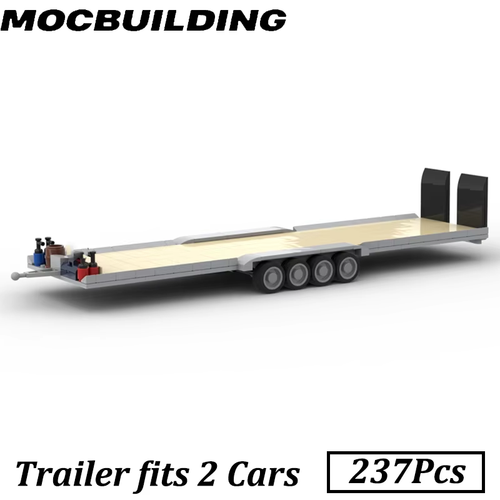 Universal Semi Trailer City Car Vehicle Truck Low Loader Model Display ...