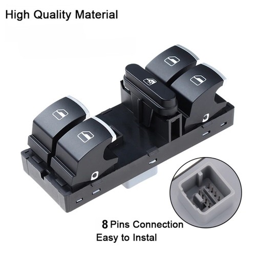 Chrome Car Window Lifter for VW/ Jetta /Tiguan /Golf /GTI MK5 MK6 ...