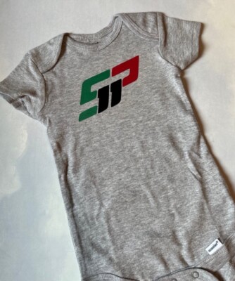 Fórmula 1 baby Grey Onesie size 6-9 months F1 fan Sergio Perez | eBay