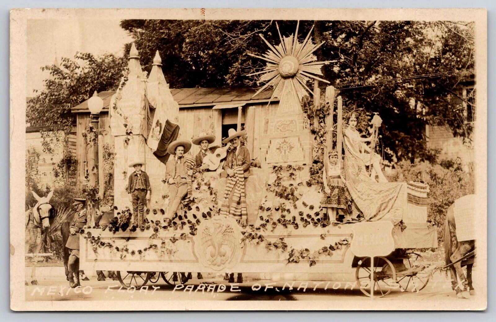 Postcard RPPC Mexico Float Parade of Nations | eBay
