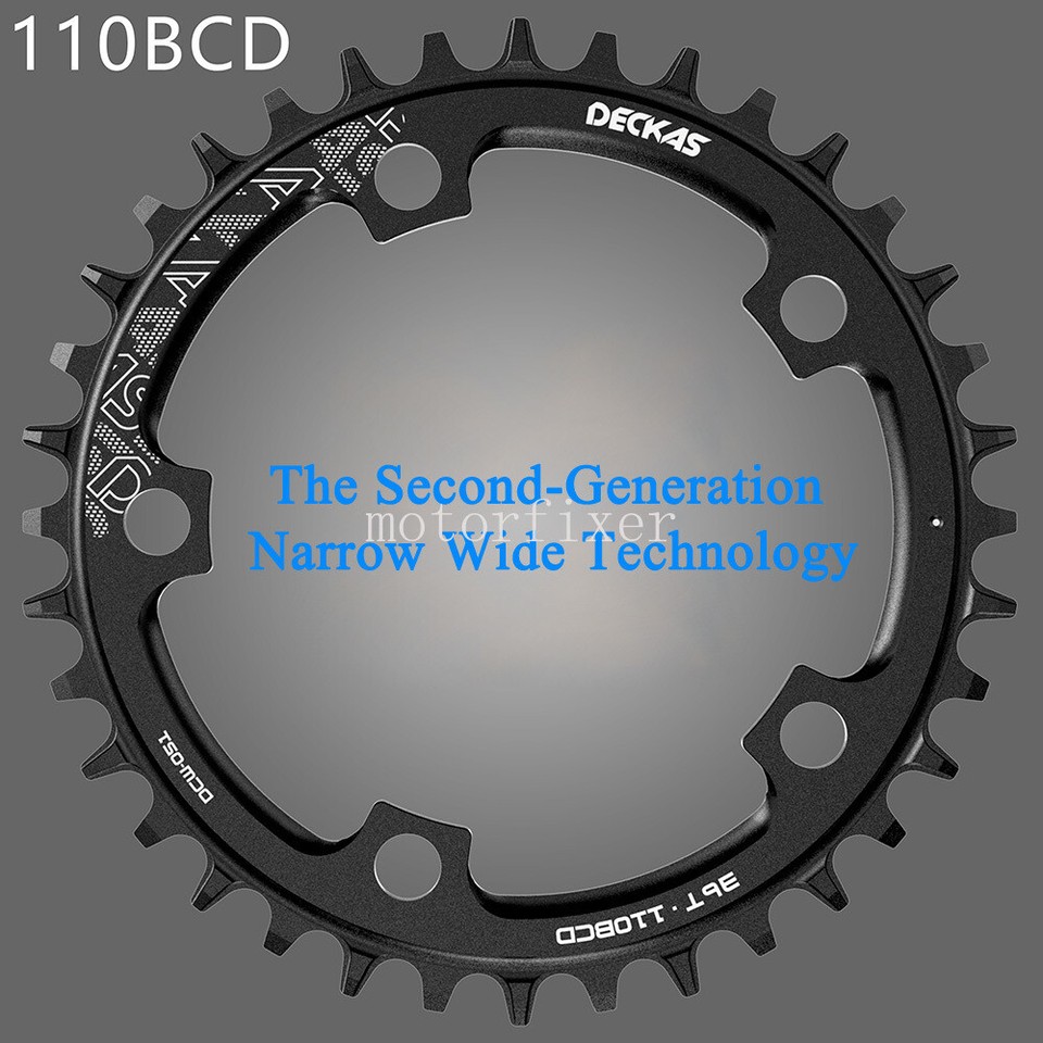 DECKAS 110BCD Narrow Wide Single Chainring 36/38/40/42/44/46/48/50/52 ...