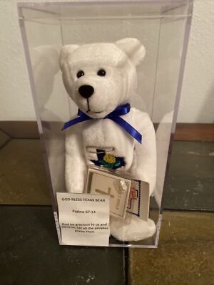 Holy Bear 1999 God Bless Texas Psalms 67:13 Beanie Plush Teddy ...