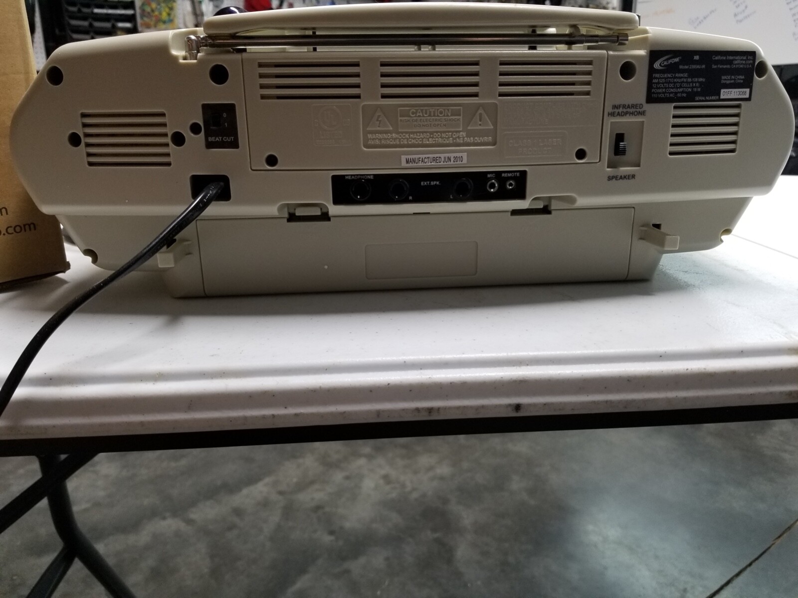 Califone International 2395AV-02 CD/Radio/Cassette Boombox for sale ...