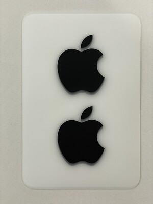 NEW Black Apple Logo Sticker Decal - Genuine OEM - Includes 2 Stickers ...