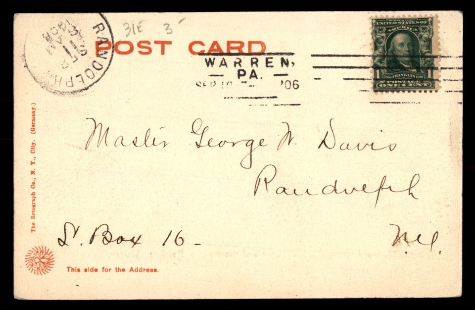 Mayfairstamps US 1906 Warren to Randolph NY 2nd St and Penn Ave ...