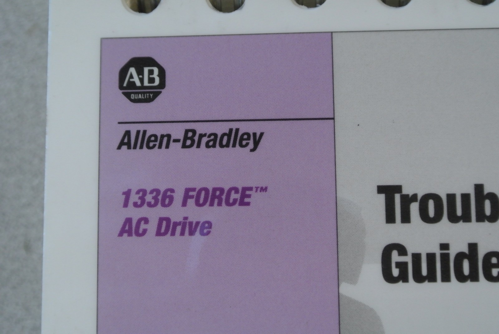 ALLEN-BRADLEY ABT-1336T-TSJ20 TROUBLESHOOTING GUIDE / for 1336 FORCE AC ...