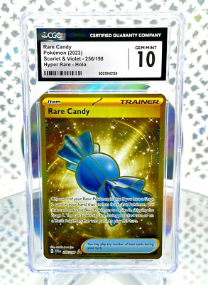 CGC 10 Rare Candy 256/198 S&V Base Gold Hyper Rare Pokemon Card | eBay