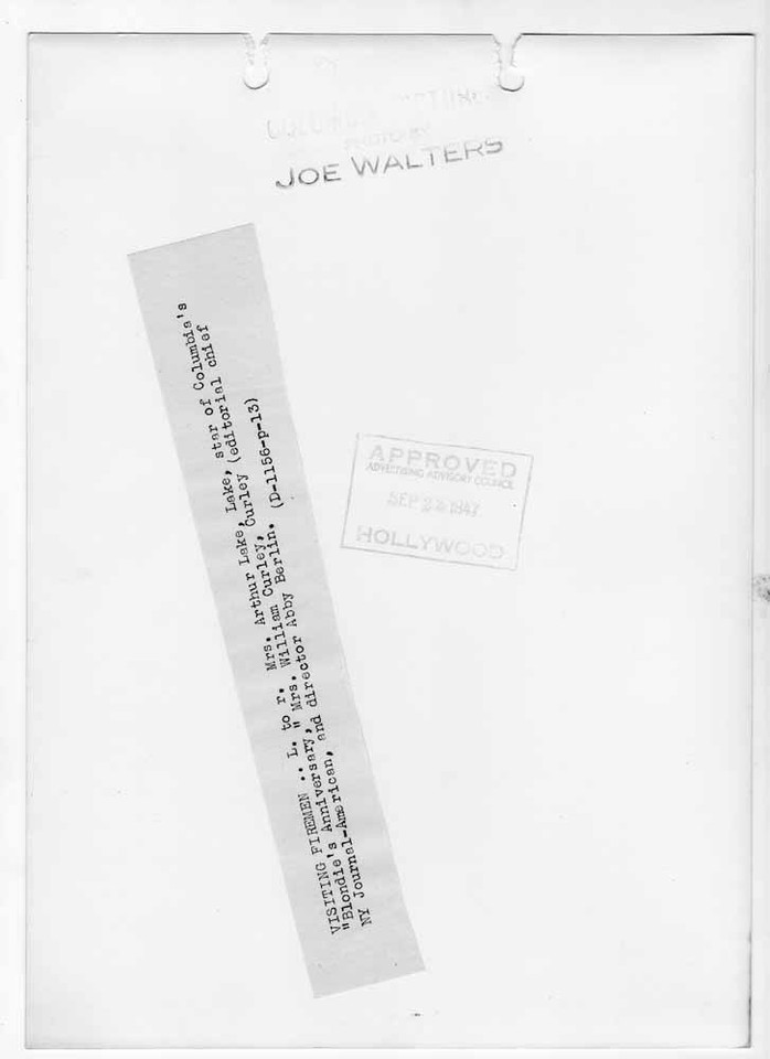 o28513 1947 orig photo Arthur Lake & wife, William Curley & wife ...