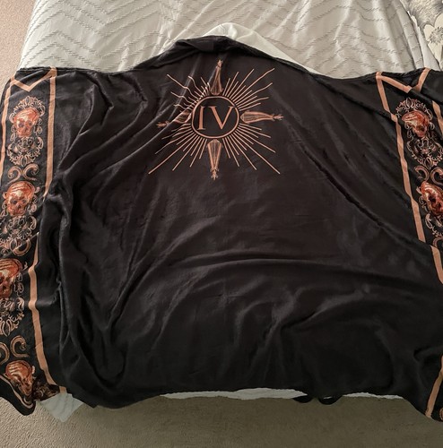 Ghost BC Black Papa IV Hooded Blanket Robe Fleece Snuggie | eBay