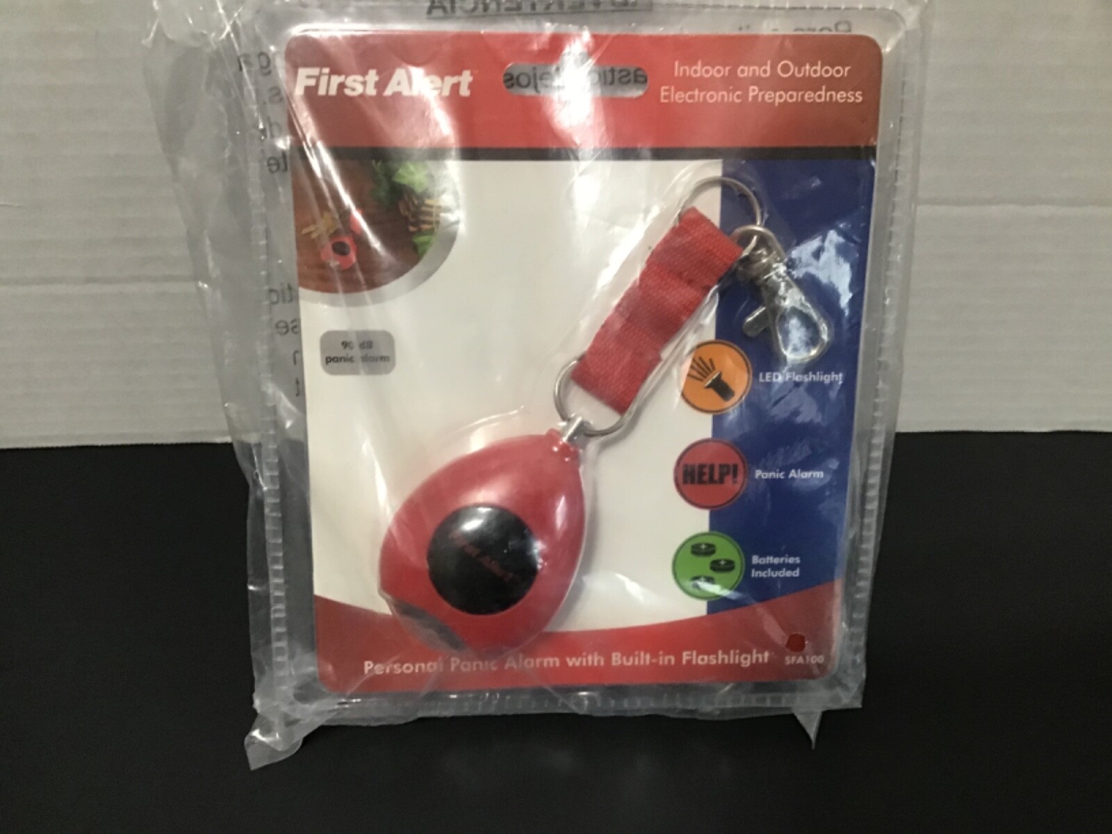 First Alert Personal Panic Alarm With Built In Flashlight (SFA100) Red ...