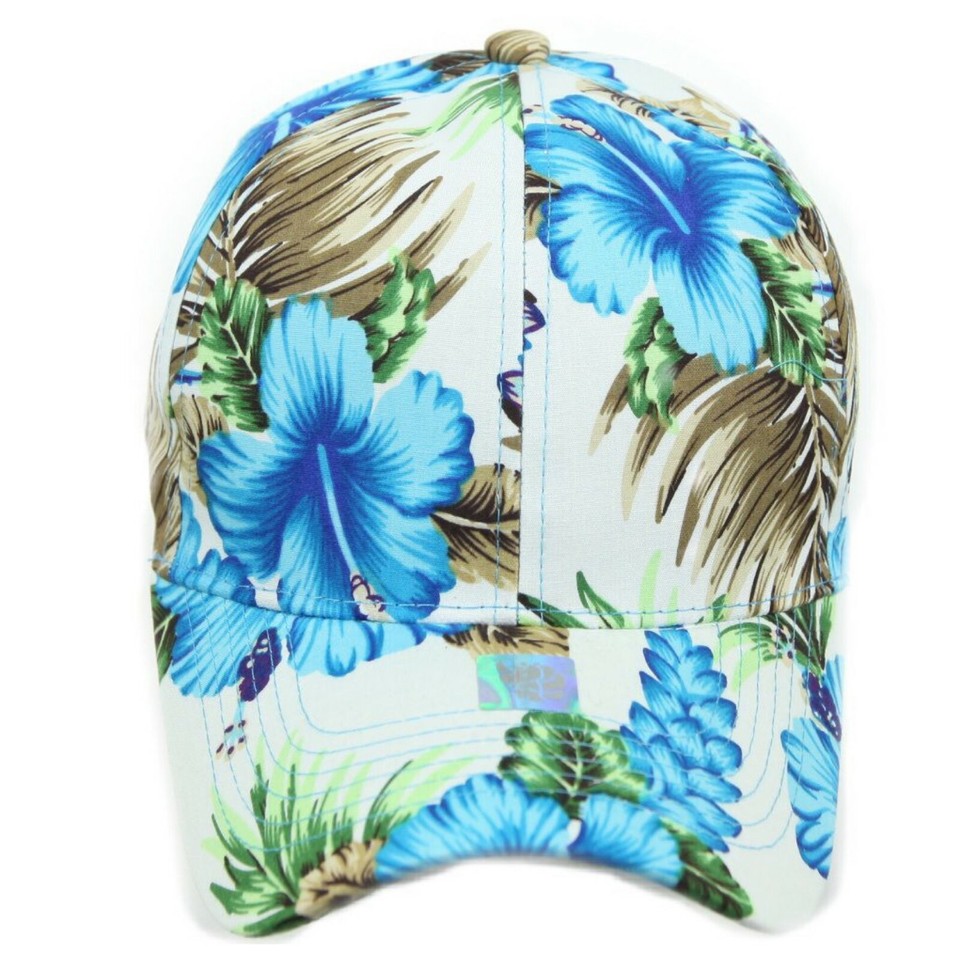 Hawaiian Baseball Cap Floral Tropical Fashion Summer Hiking Casual Sun ...