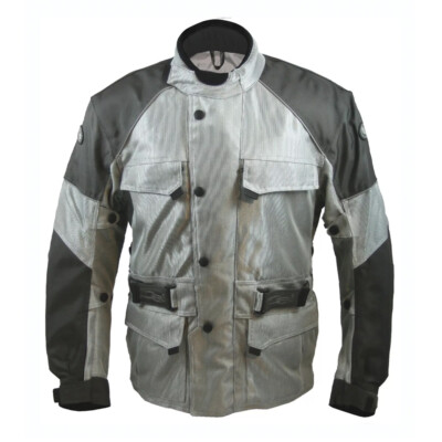 OSi Trek Air Navigator Silver Textile Motorcycle Jacket Men's Size MD ...