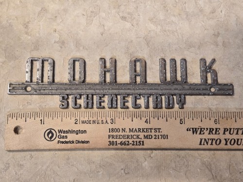 VTG 6" CHROME CHEVROLET MOHAWK AUTO DEALERSHIP CAR EMBLEM SCHENECTADY ...