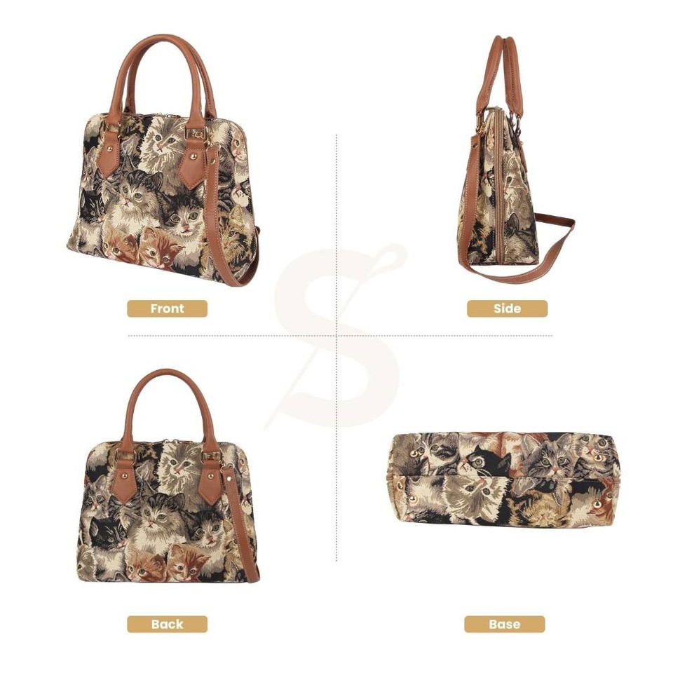 Signare Tapestry Hand Shoulder Crossbody Bag For Woman Cat Design | eBay
